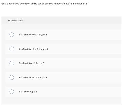 Solved Give A Recursive Definition Of The Set Of Positive