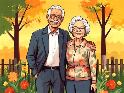 Premium Photo Free Vector Happy Couple Day Of The Elders