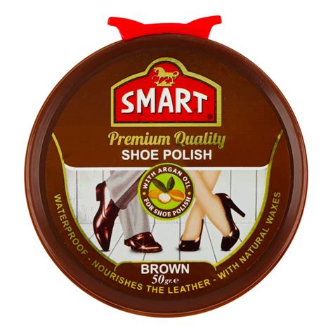 Smart ტყავის ფეხსაცმლის საპრიალებელი პასტა ყავისფერი 50 მლ Veli Store