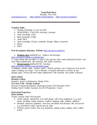 Computer Resume PDF