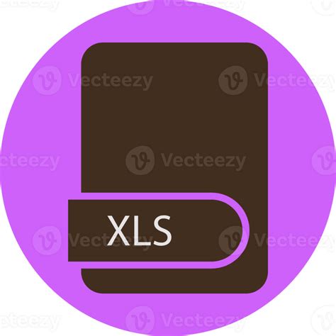 Xls File Format Icon Circular Shape Design Element 57326348 Png