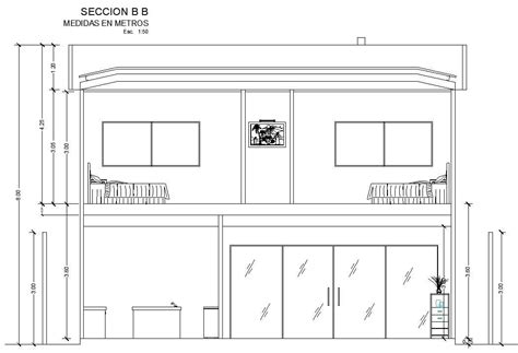 Cross Section B B Of The House In Detail AutoCAD D Drawing CAD File Dwg File Cadbull