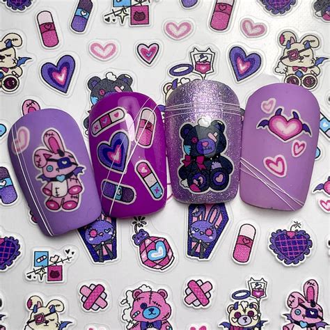 Stickers Sweet Psycho Nail Artist Academy