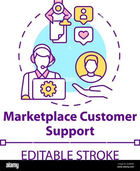 Marketplace Customer Support Concept Icon Stock Vector Image And Art Alamy