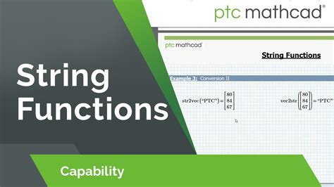 string functions in mathcad prime youtube