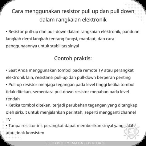 Cara Menggunakan Resistor Pull Up Dan Pull Down Dalam Rangkaian Elektronik Electricity Magnetism