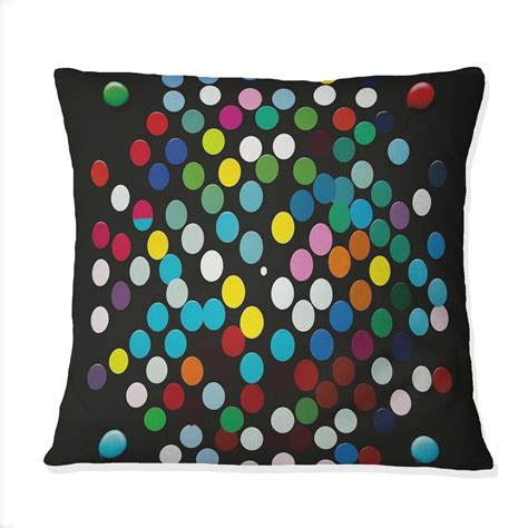 Design Art Color Coding Circular Geometry On Black Abstract Geometric Printed Throw Pillow