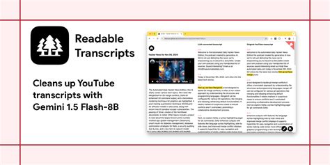 Github Ldenouereadabletranscripts Readable Youtube Transcripts Using Gemini 15 Flash 8b