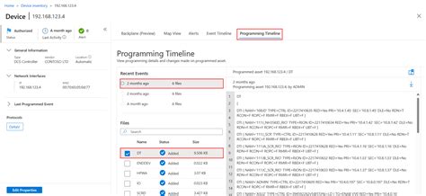 Ot 센서에서 프로그래밍 세부 정보 및 변경 내용 분석 Microsoft Defender For Iot Microsoft