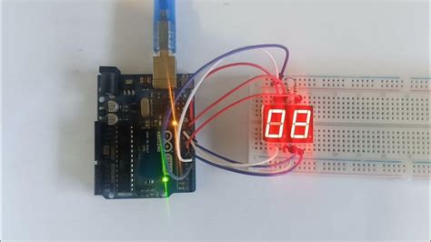 7 Segment 2 Digit Display Count Up Number With Arduino Youtube