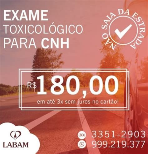 Realize Seu Exame Toxicológico Para Renovação Da Cnh No Laboratório