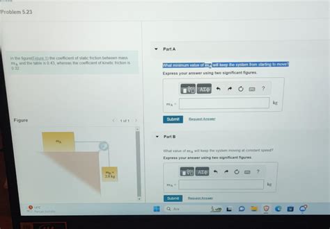 Solved In The Figure Figure 1 The Coefficient Of Static Chegg Com