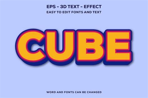 Premium Vector Cube 3d Text Effect