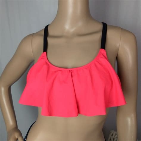 Pink Victorias Secret Swim Final Vs Pink Neon Strappy Back Bikini Top B2 Poshmark