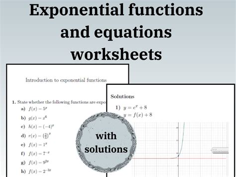 Exponential Function Worksheets