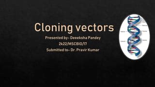Cloning Vectors Pptx
