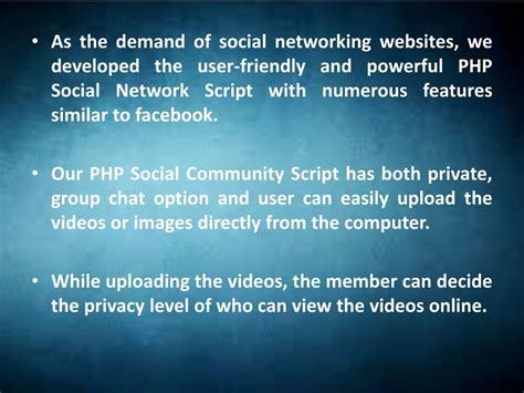 Ppt Open Source Social Networking Script Php Social Community