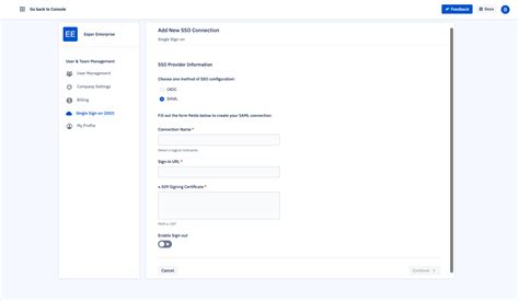 set up single sign on sso esper help