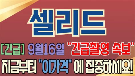 셀리드 주식 셀리드 주가전망 299660 셀리드주가전망 셀리드유상증자 셀리드주가 셀리드전망 셀리드목표가 셀리드주식 셀리드