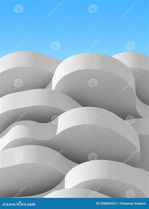 Abstract White Circular Architecture Concave And Convex Curve Building 3d Rendering Stock