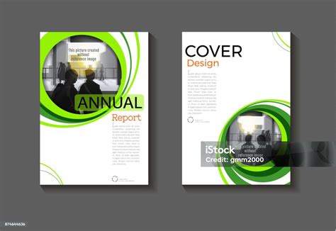 원형 녹색 배경 현대 표지 디자인 현대 책 표지 추상 책자 표지 템플릿 연례 보고서 잡지와 전단지 레이아웃 벡터 A4 0명에 대한 스톡 벡터 아트 및 기타 이미지 Istock
