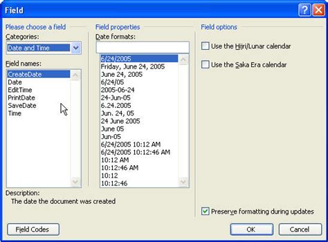 Date Fields In Microsoft Word Office Articles