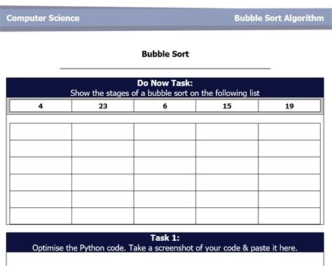 OCR ALevel CS 2 3 Algorithms Unit Lessons Teaching Resources