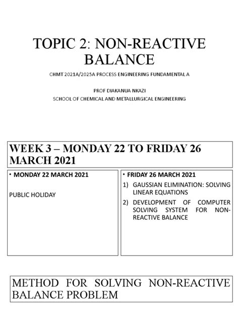 Topic 2 Gaussian Elimination And Software Development Lecturer Version