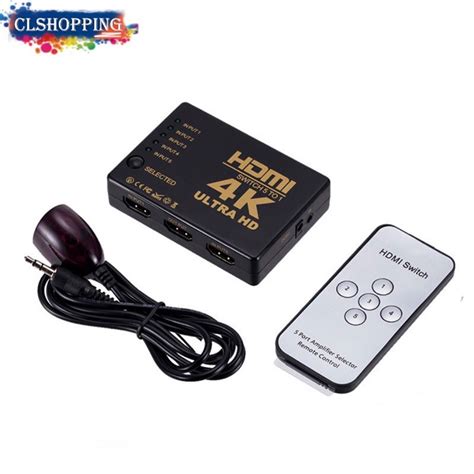 K K X HDMI Splitter HD P Video HDMI Switcher Adapter Input Output Port HDMI Hub For