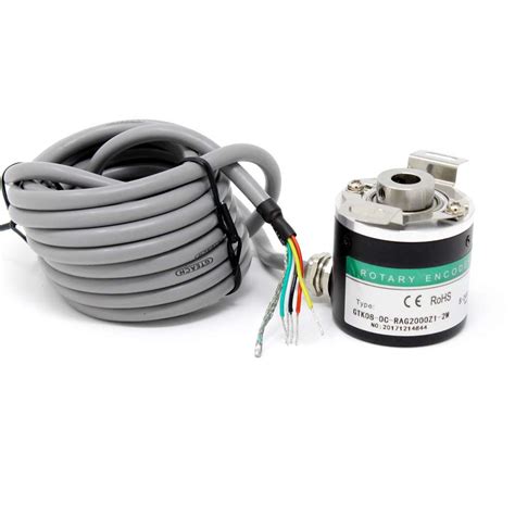 Zkp3808 2000 Ppr Hollow Shaft Abz 3 Phase 5 24v Incremental Photoelectric Rotary Encoder Robo