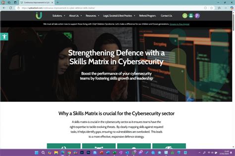 Continuous Improvement In Cyber Defence Skills Matrix