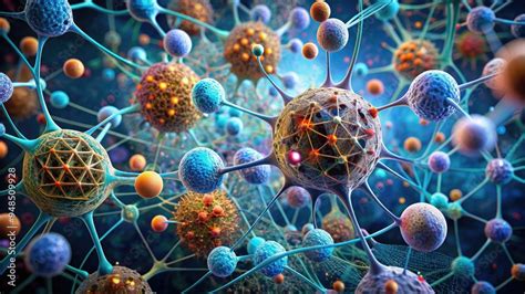 Microscopic View Of Cellular Structure Showcasing Intricate Networks
