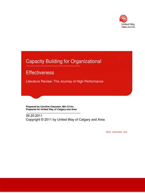 Capacity Building For Organizational Effectiveness Pdf Capacity