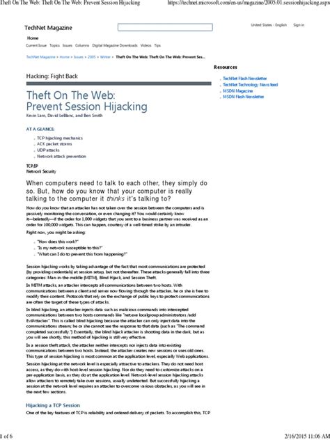 prevent session hijacking pdf pdf transmission control protocol
