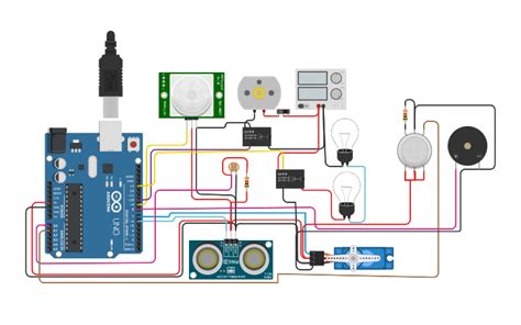 Circuit Design Home Automation Using Sensors Ldr Ultrasonic Pir Gas Etc Tinkercad