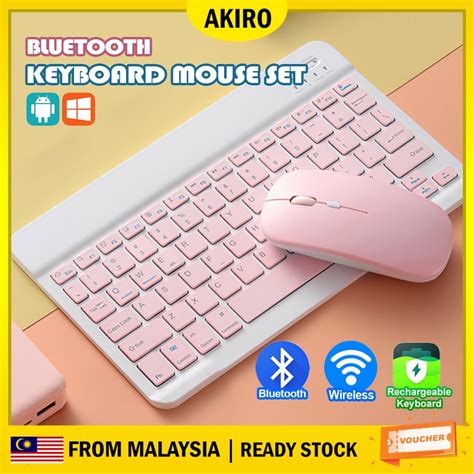 Akiro Wireless Keyboard Mouse Combo Portable Keyboard Mouse Set