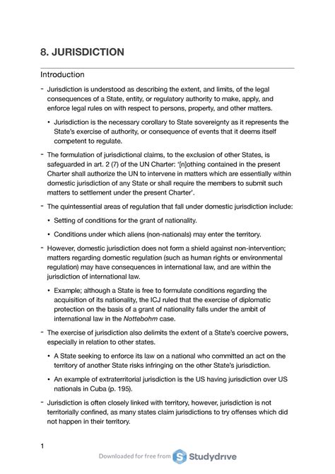 Chapter 8 Jurisdiction 8 JURISDICTION Introduction Jurisdiction Is Understood As Describing