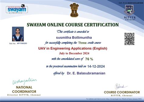 Susmitha Bollimuntha On Linkedin Drones Uav Nptel Technology Autonomoussystems Innovation