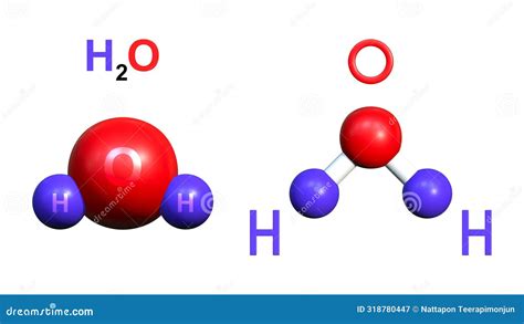 Water H2o Molecular Structure Water Molecule Structure Atomic