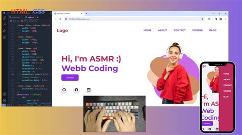 ASMR Programming Responsive Personal Portfolio Website In HTML CSS