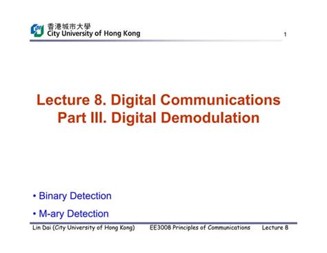 3008lecture8digital Demodulationpdf