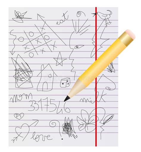 Scribbles On Notebook Stock Vector Illustration Of Expenditure 38449391