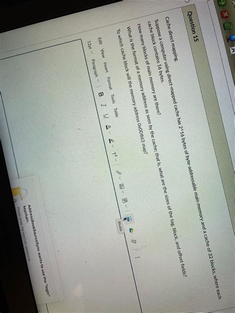 Solved Question Cache Direct Mapping Suppose A Computer Chegg