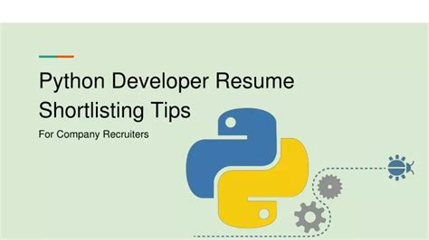 PPT Python Developer Resume Shortlisting Tips PowerPoint Presentation