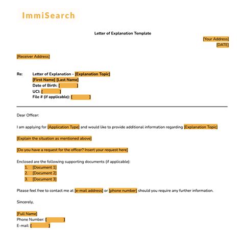 Letter Of Explanation Template 54 Koleksi Gambar