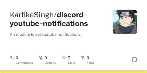 Github Kartikesinghdiscord Youtube Notifications An Module To Get Youtube Notifications