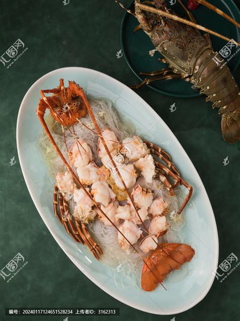 蒜蓉蒸龙虾 中国菜系 食品餐饮 摄影素材 汇图网www huitu