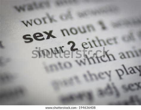 Sex Meaning Dictionary Style Stock Photo Edit Now 194636408