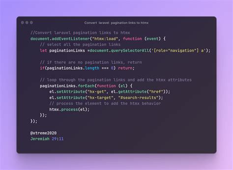 Laravel Pagination To Htmx In A Few Lines Of Code Repo Included R