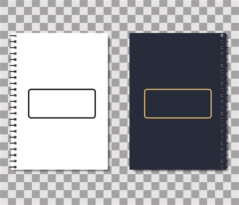 Realistic Notebook Cover Design Mock Up Vector Illustration EPS